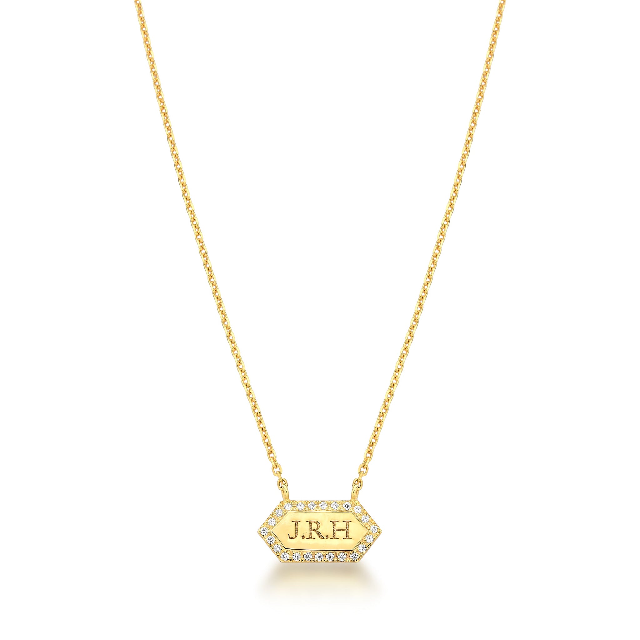 Colar Tag em Ouro 18K com Diamantes